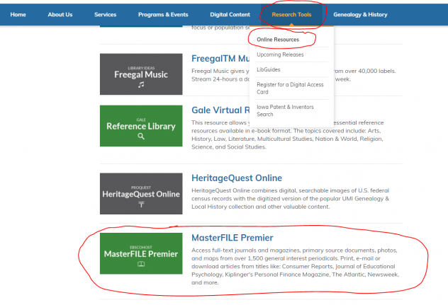 Hidden Database Gems: MasterFILE Premier – Info Cafe